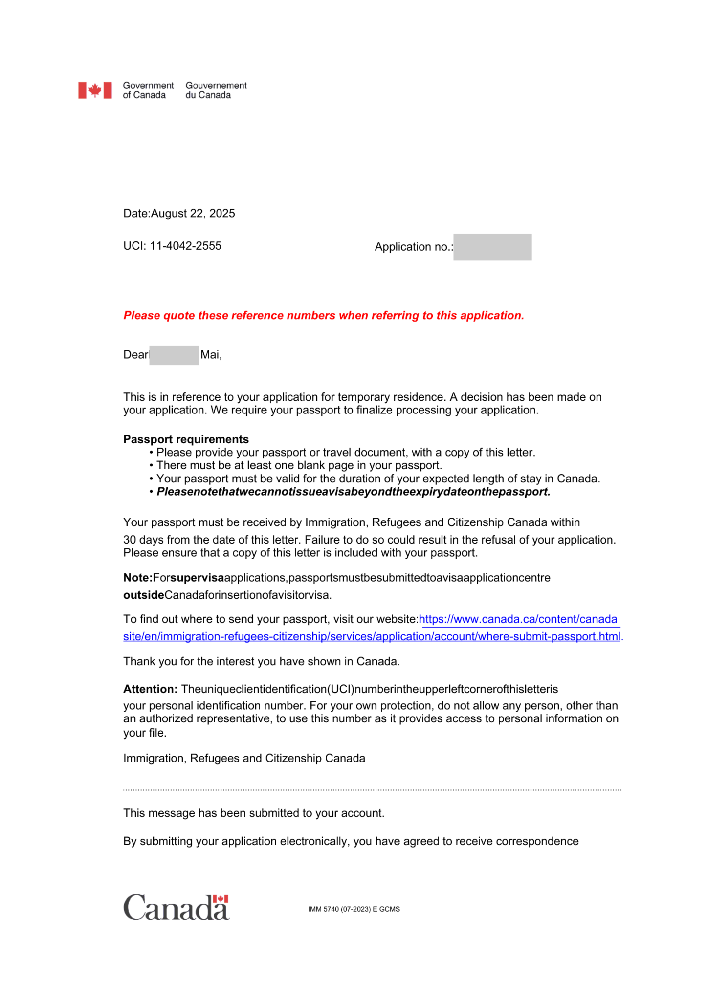 Chúc mừng gia đình anh M.N.H. nhận Open Work Permit thành công tại ...